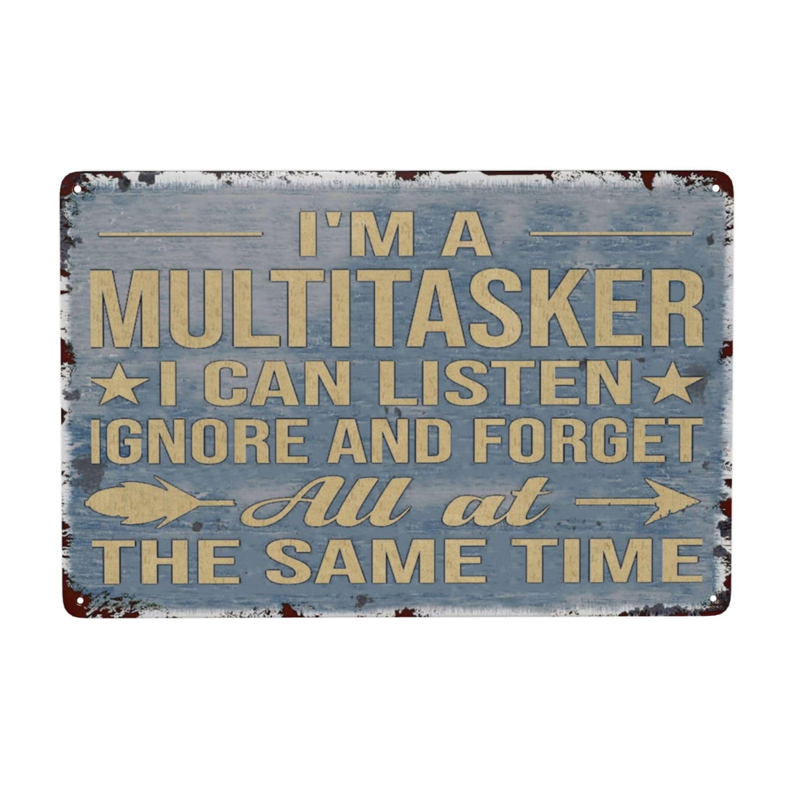 Size: 12*8 Inches Multitasking Metal Plaque - Vintage Garage Wall Decor ...