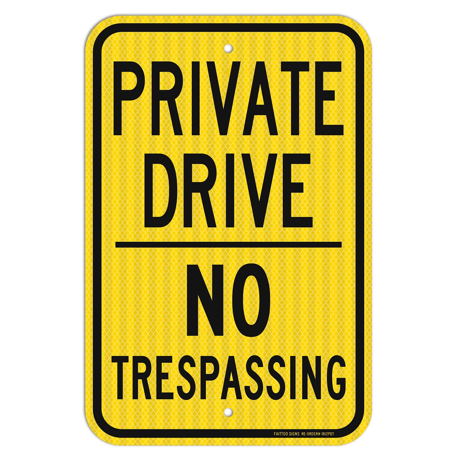 Size: 12*8 Inches Private Drive Sign, No Trespassing Sign, Weather ...