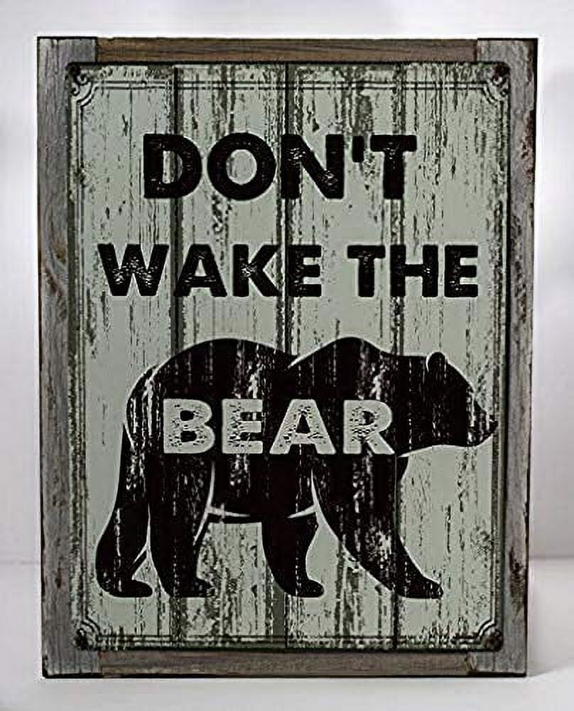 Size: 12*8 Inches Tin Sign For Dont Wake The Bear Metal Signs Vintage ...