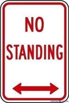 Size: 12*8 Inches Tin sign metal warning reminder sign No Standing Any ...