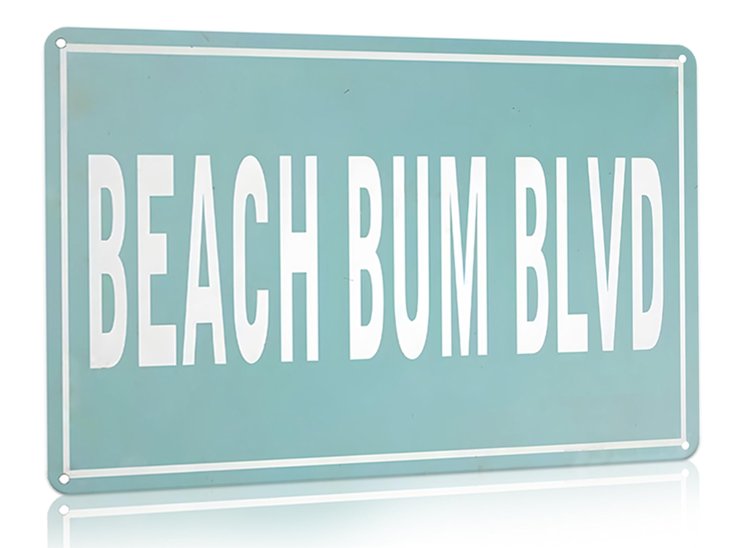 Size: 12*8 Inches Vintage Summer Beach Sign Beach Bum Blvd Tin Sign for ...