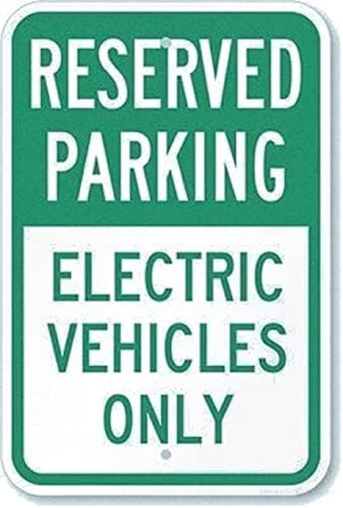 Size: 12*8 Inches Warning Sign Reserved Parking - Electric Vehicles ...