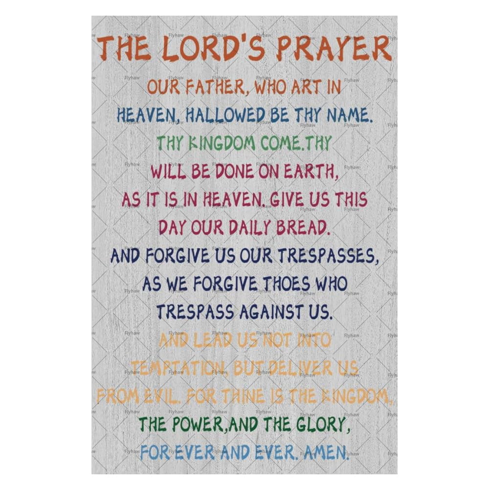 Size: 12*8 Inches our father prayer wall decor Metal Tin Sign ...