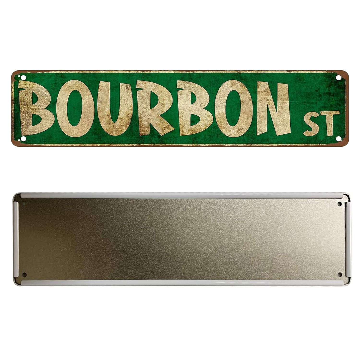 Size: 16*4 Inches Streets Signs ST AVE DT Bourbon St Retro Road Street ...