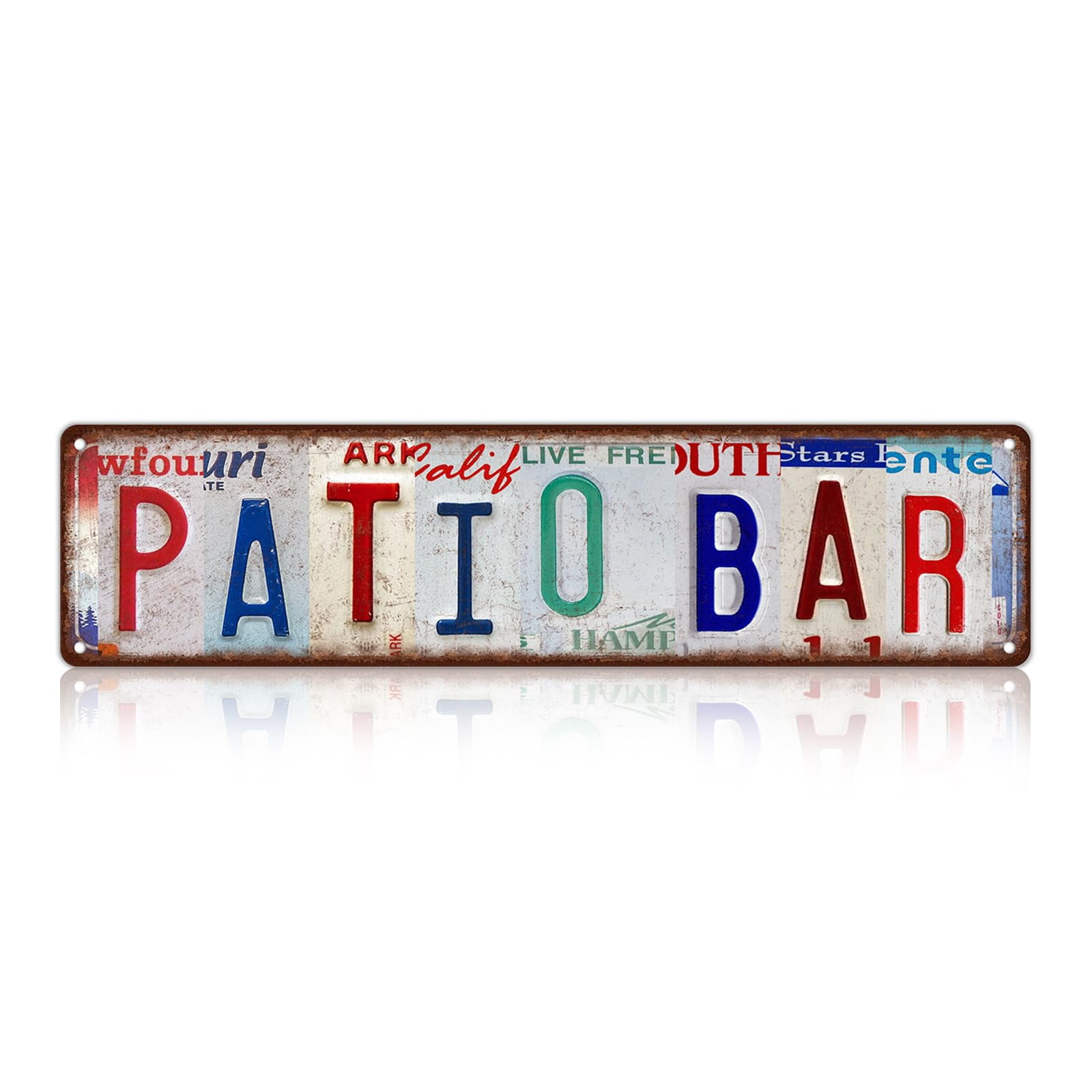 Size: 16*4 Inches Vintage Patio Bar Wall Decor Street Signs Bar Metal Aluminum Signs - Walmart.com