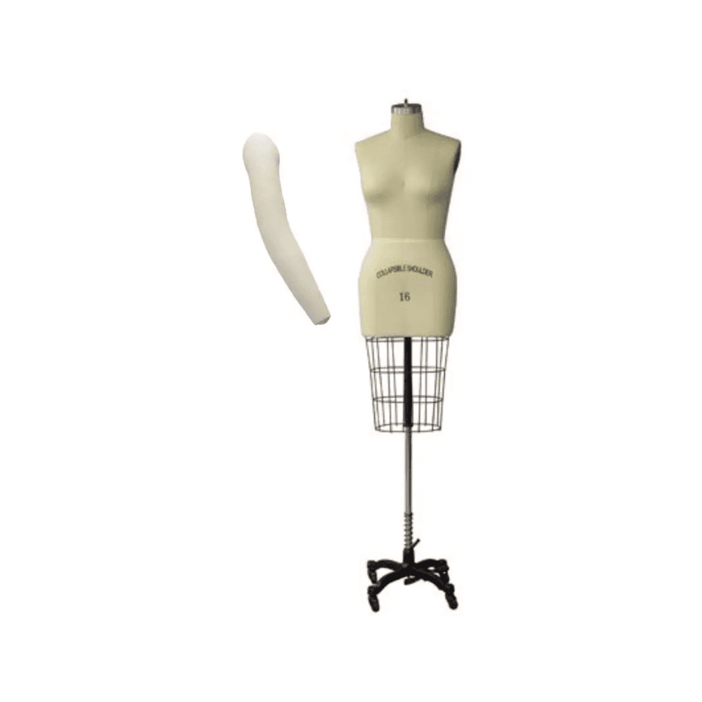 Size 16 Linen Half Body Pro Female Dress Form Mannequin with Arm ...