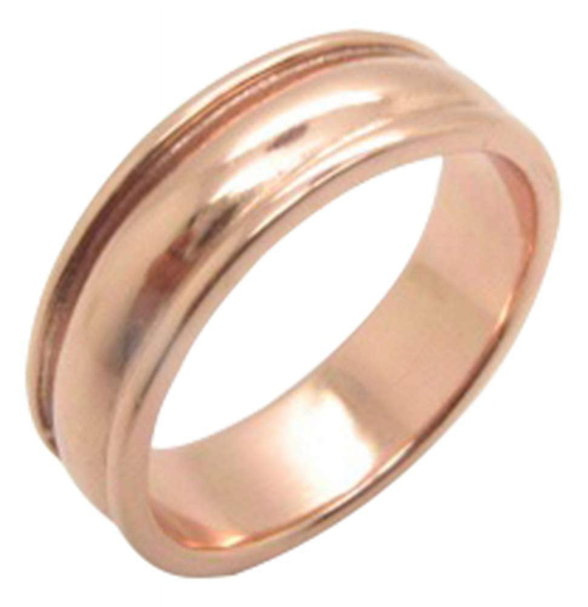 Size 6 Solid copper band ring CTR170-1/4 of an inch wide. - Walmart.com