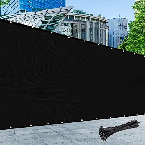 Size 6' X 106' Black Fence Privacy Screen With Zip Tie Out Door Grade ...