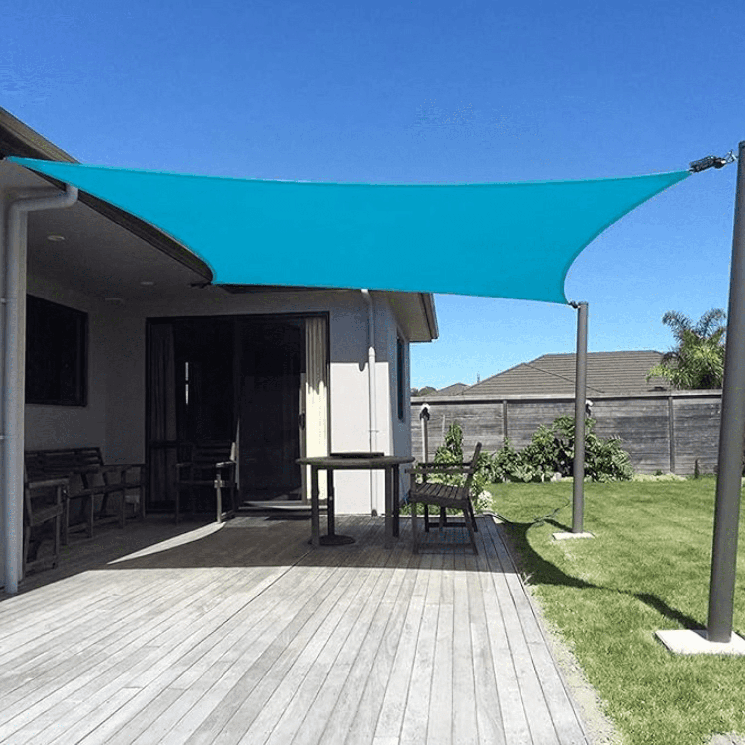 Size 6'x10' Turquoise Blue Sun Shade Sail Rectangle UV Block Shade for ...