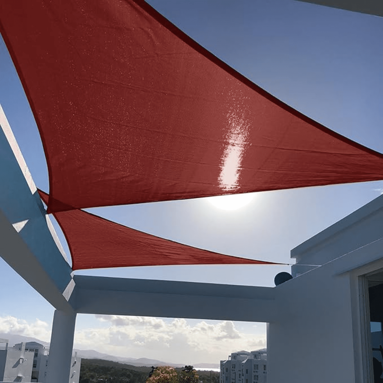 Size 6'x7'x9.2' Terra Sun Shade Sail Right Triangle UV Block Shade for ...