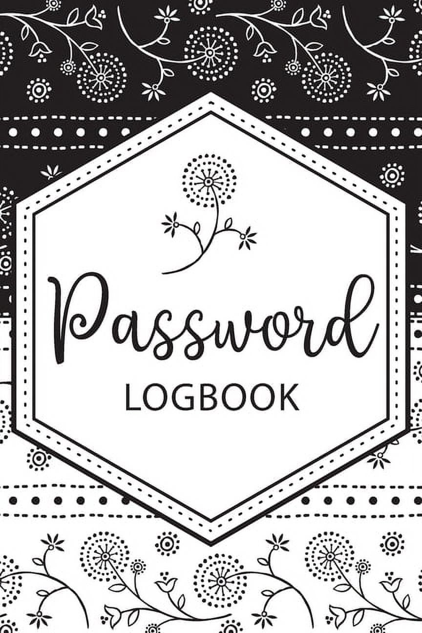 Size 6x9: Password Logbook : Vault Keeper, Username & Website, Black ...