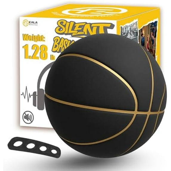 Size 7 (29.5") Grooves Indoor Silent Basketball, Real Basketball Weight ...
