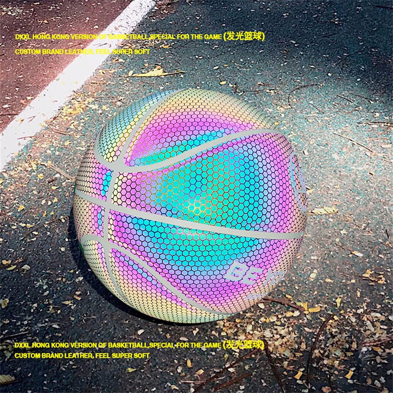 Size 7 Glowing Reflective Basketball Battery- Light Up Basketball Glow ...