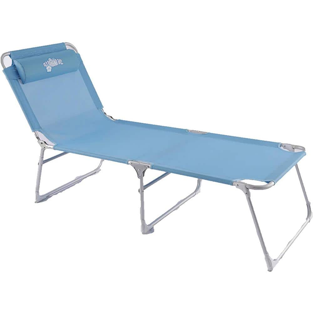 Size 76 in. L x 25 in. W x 15.75 in. H Blue Easy Adjustable Folding ...