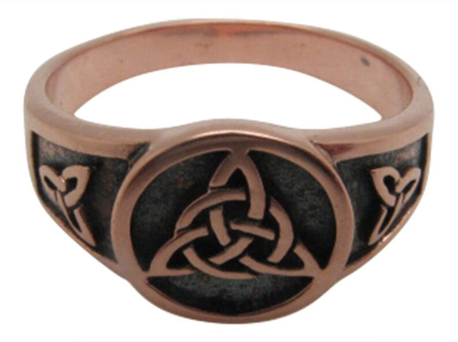 Size 8 Solid copper Celtic band ring CRI3811 - 3/8 of an inch wide ...