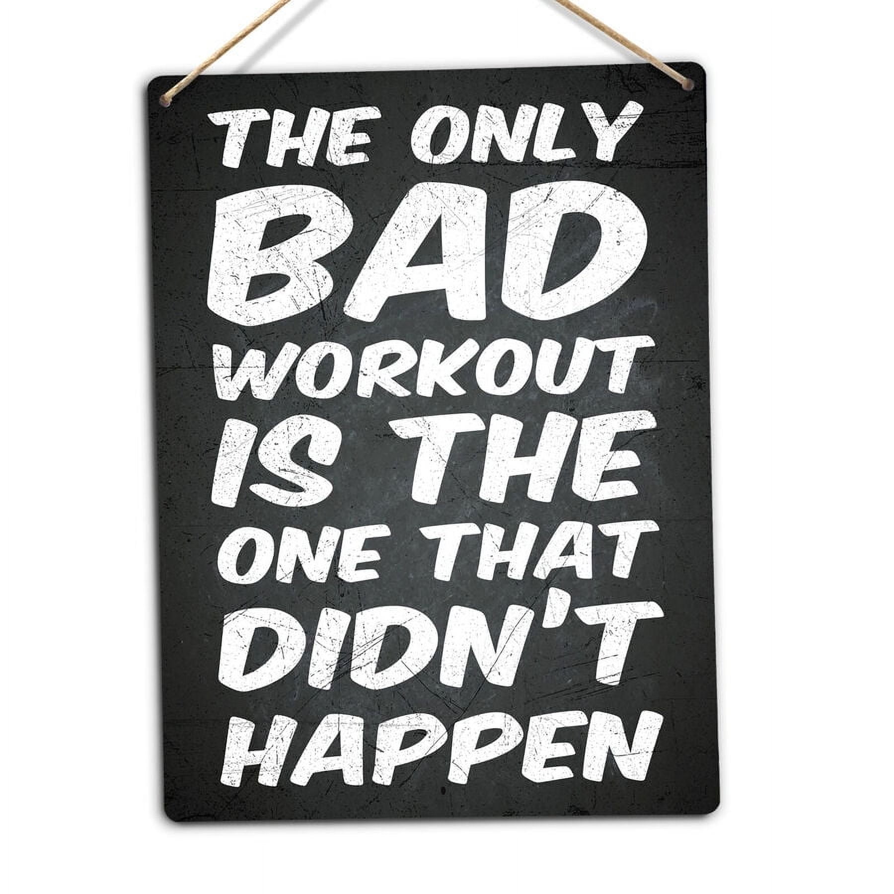 Size: 8x12 inches Metal Wall Sign That Didn't Happen Workout Exercise ...