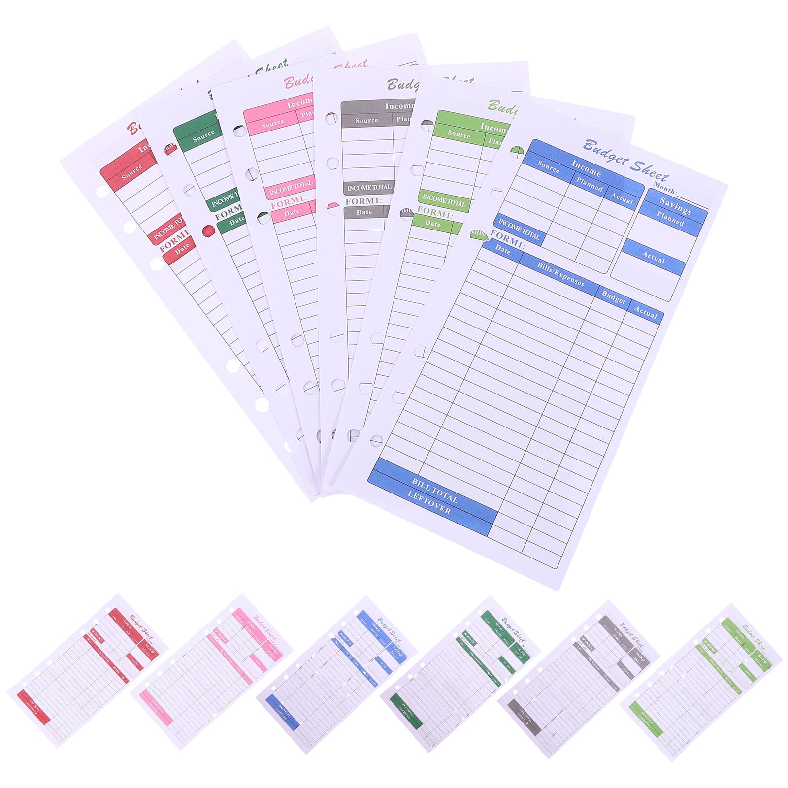 Size Budgeting Envelopes Spending Card Daily Paper Cash Refills ...