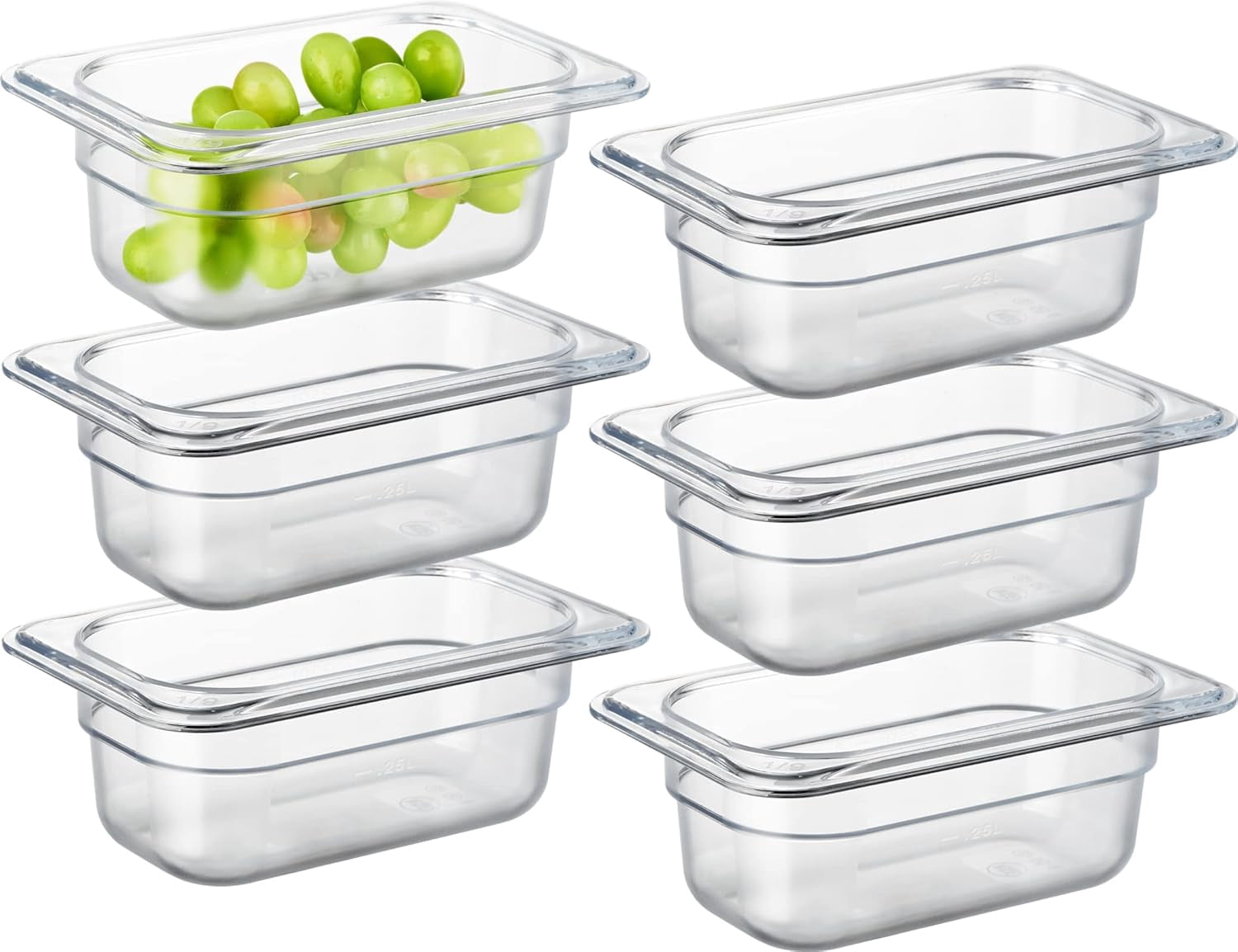 Size Deep Polycarbonate Food Pans with Handled Lids & Drain Trays ...