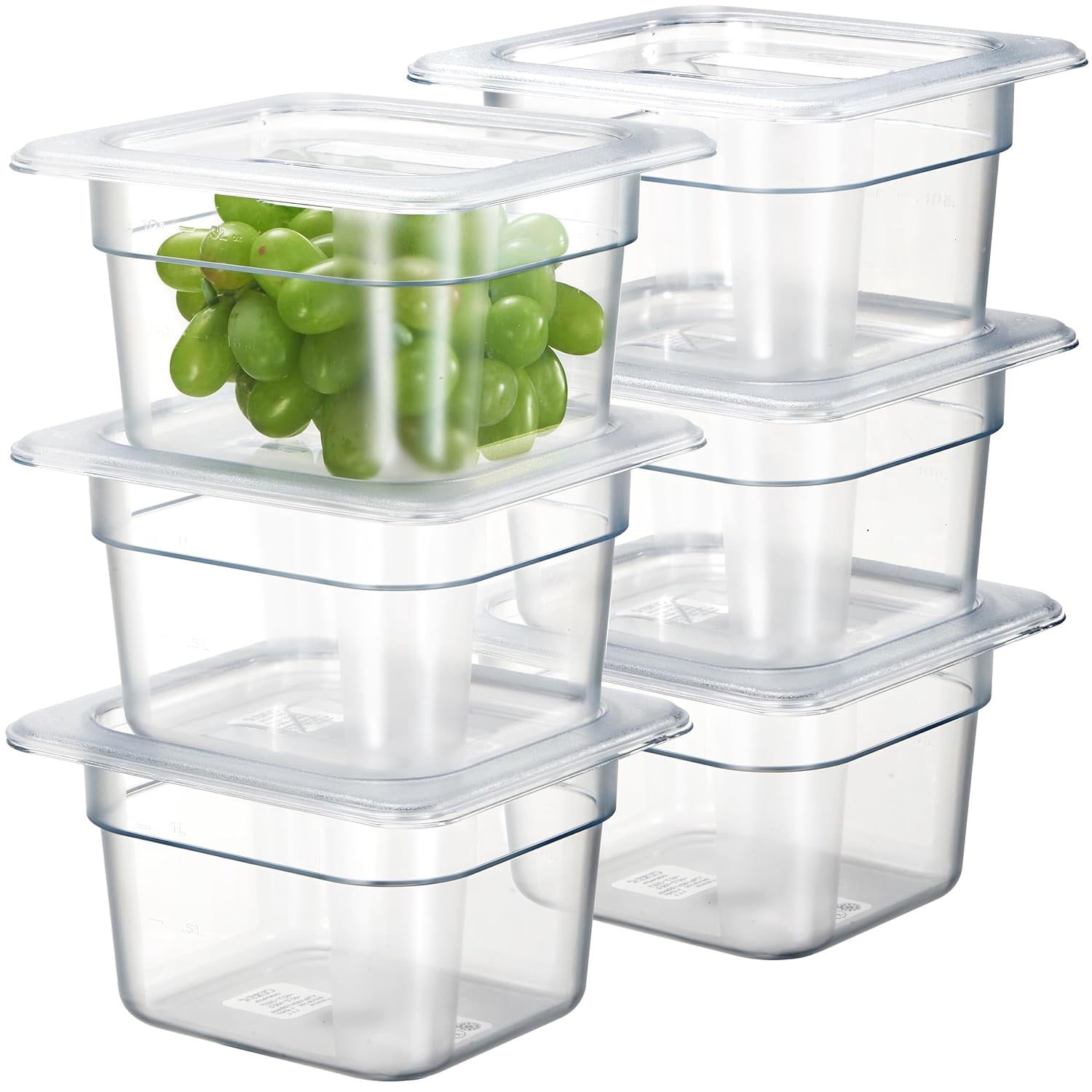 Size Deep Polycarbonate Food Pans with Handled Lids & Drain Trays ...