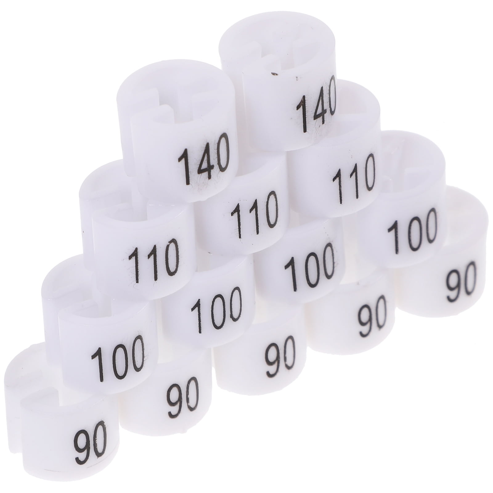 Size Grain Plastic Clothes Hanger White Hangers Coat Clothing Tag ...