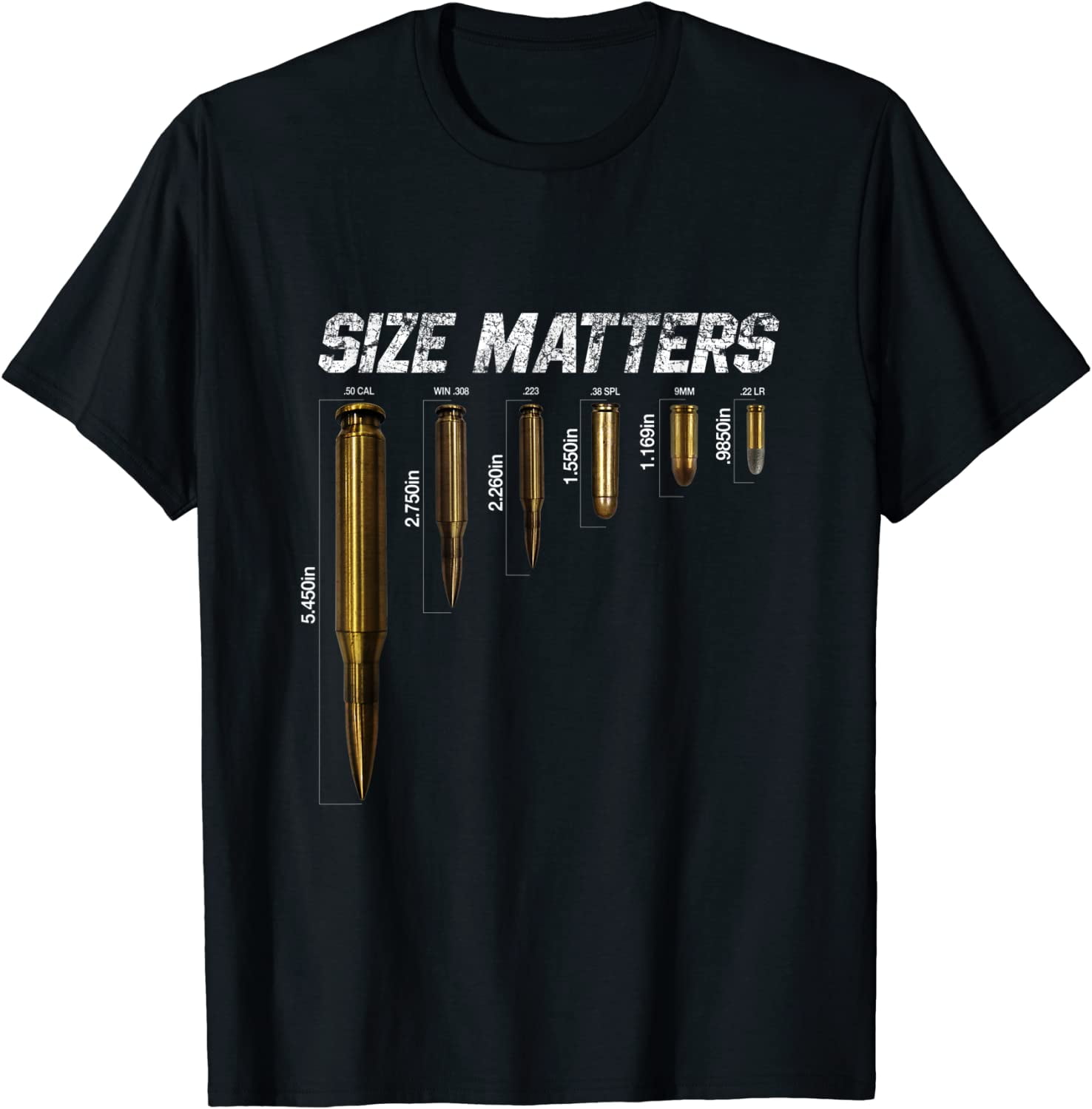 Size Matters Bullets T-Shirt - Walmart Business Supplies