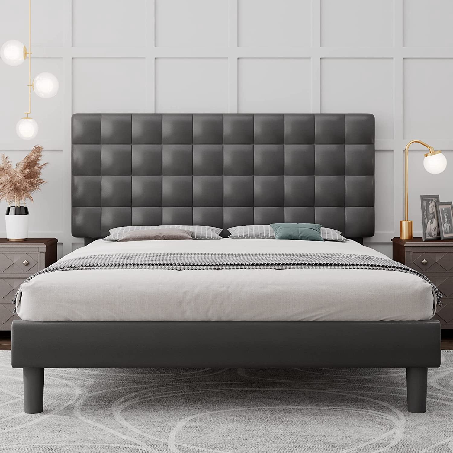 Claridge Upholstered Mattress Foundation | Platform Bed | Metal Frame ...