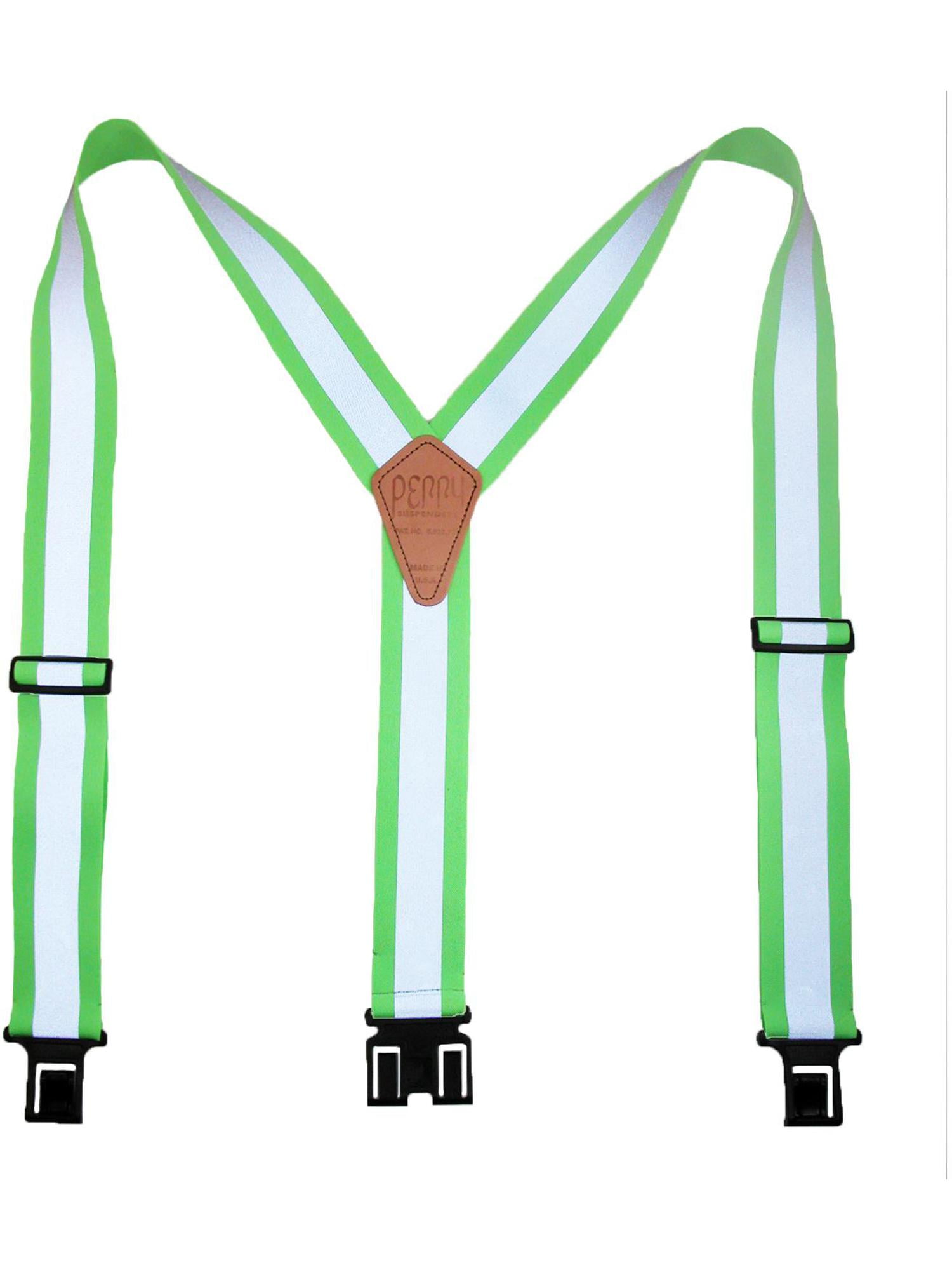 Size one size Big & Tall Elastic Hook End Reflective Suspenders ...