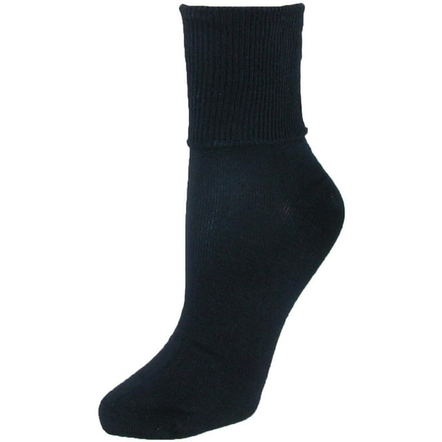 Size one size Women's Plus Size Cotton Turn Cuff Sock - Walmart.com