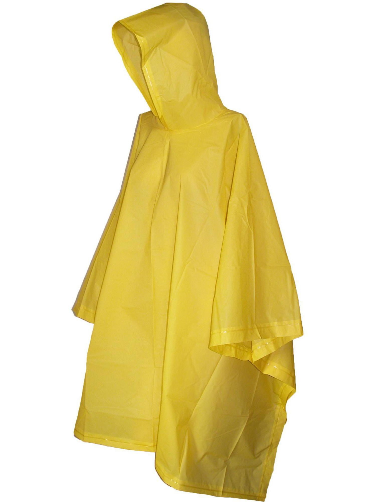 Size one sizeone size Hooded Pullover Rain Poncho with Side Snaps ...