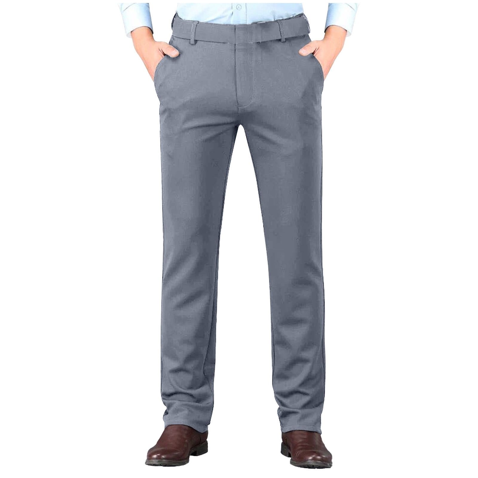 Gufahion Sizes 29-40 Full Length Pants Men's Business Casual Fashion ...