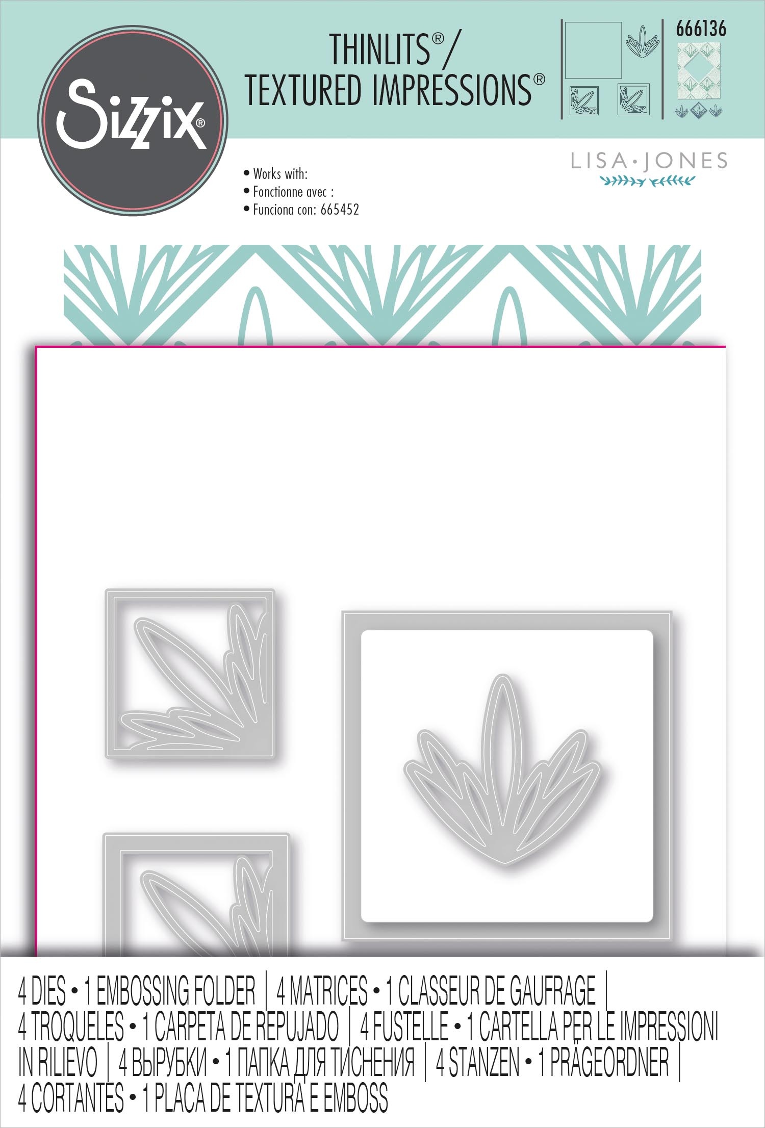 Sizzix 2D Impresslits Embossing Folder By Lisa Jones-Ornate Frames ...