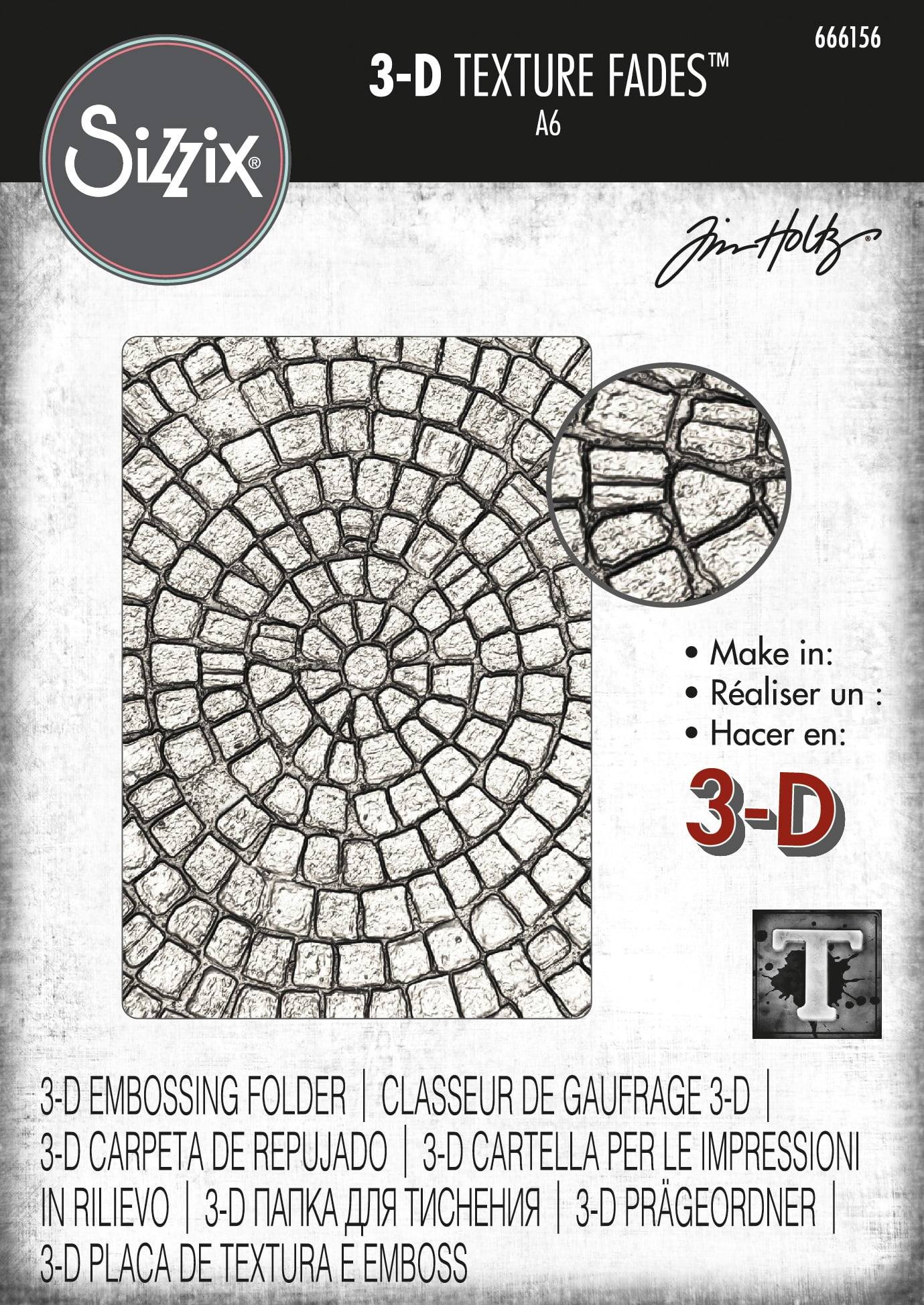 Tim Holtz Mosaic Embossing Folder, 3D Texture for Papercrafting, Card ...