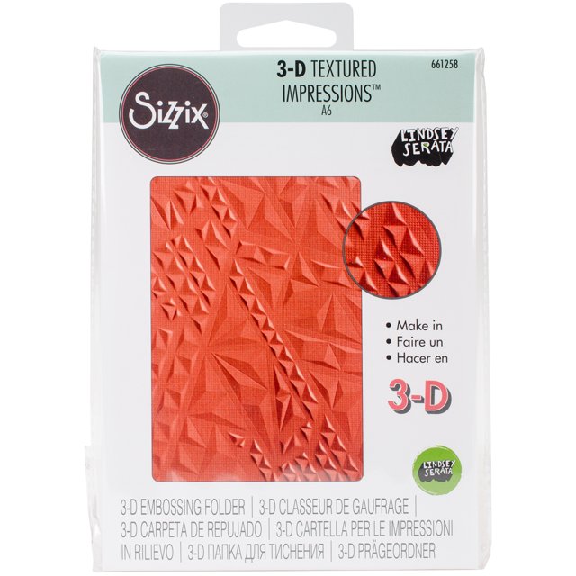 Sizzix 3D Textured Impressions Embossing Folder-Geometric - Walmart.com