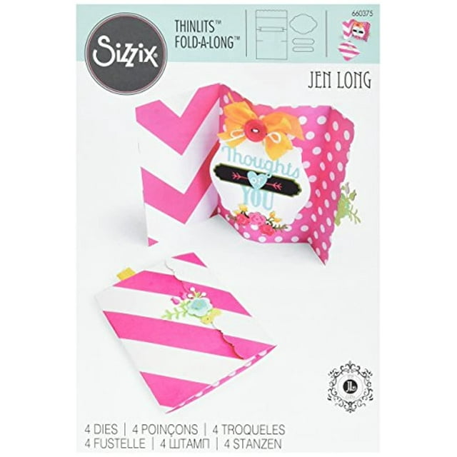 Sizzix Thinlits Dies, 4pk, Fold-A-Long Ornate - Walmart.com