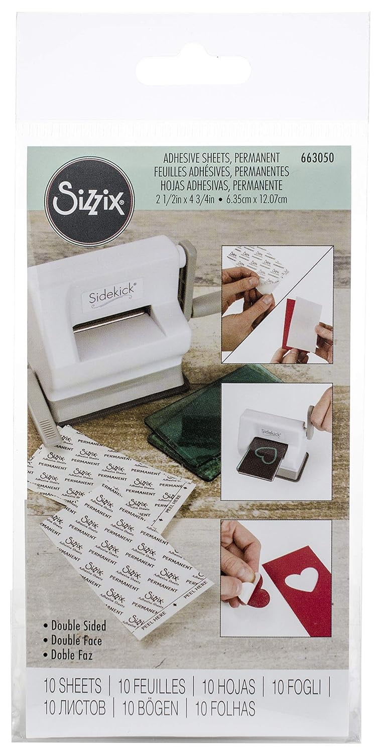 Sizzix Adhesive Sheets 663050 Permanent 10 Sheets 212 X 434 - Walmart.com