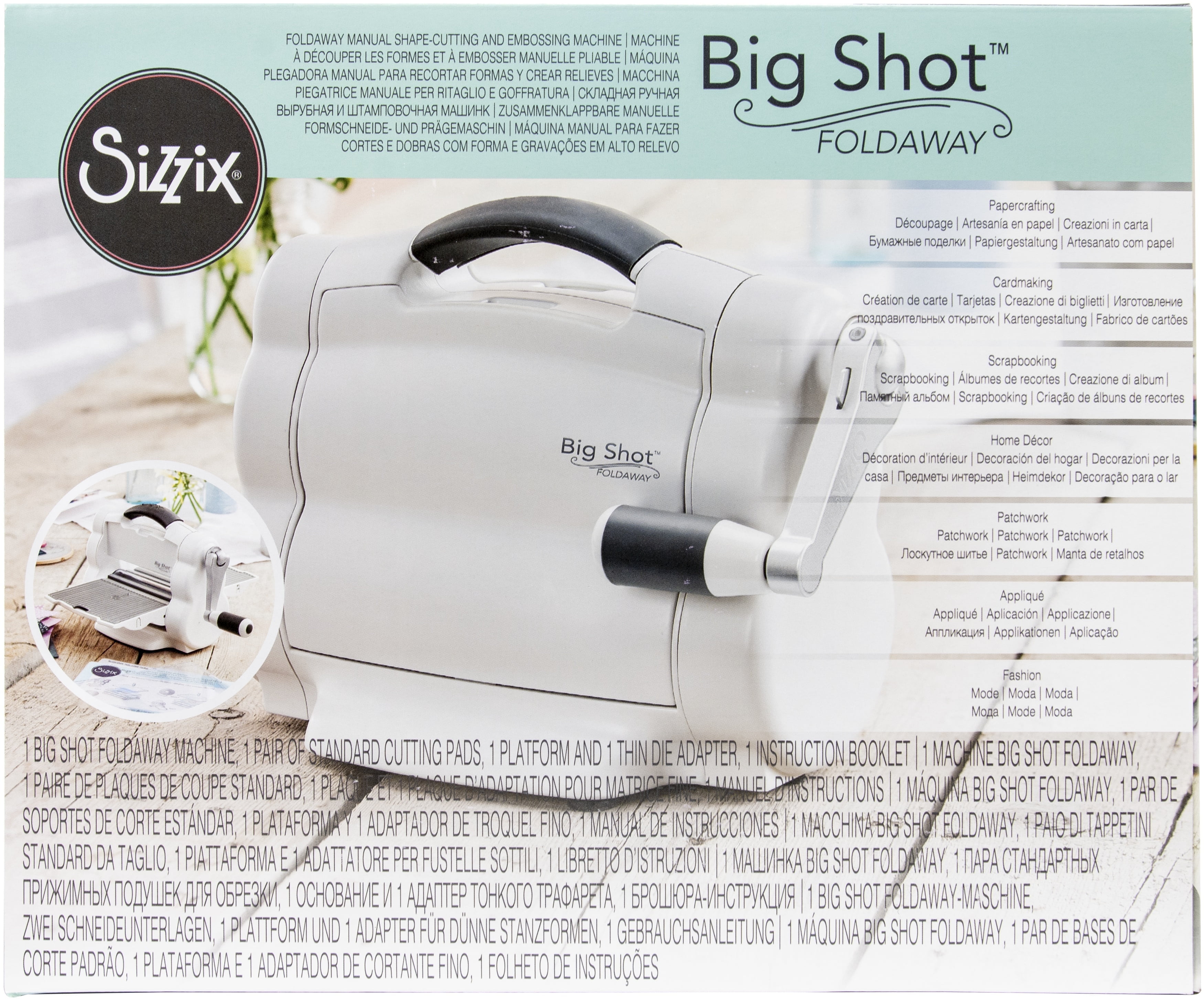 Sizzix Big Shot Foldaway, Compact Die Cutter Machine with Manual ...