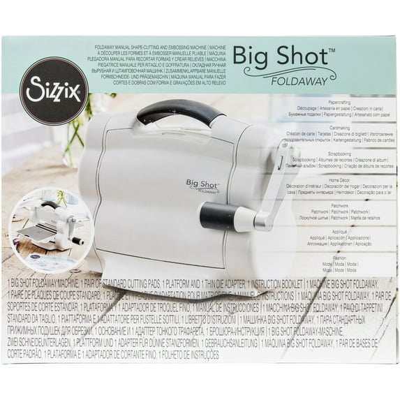 Sizzix Big Shot Foldaway, Compact Die Cutter Machine with Manual ...
