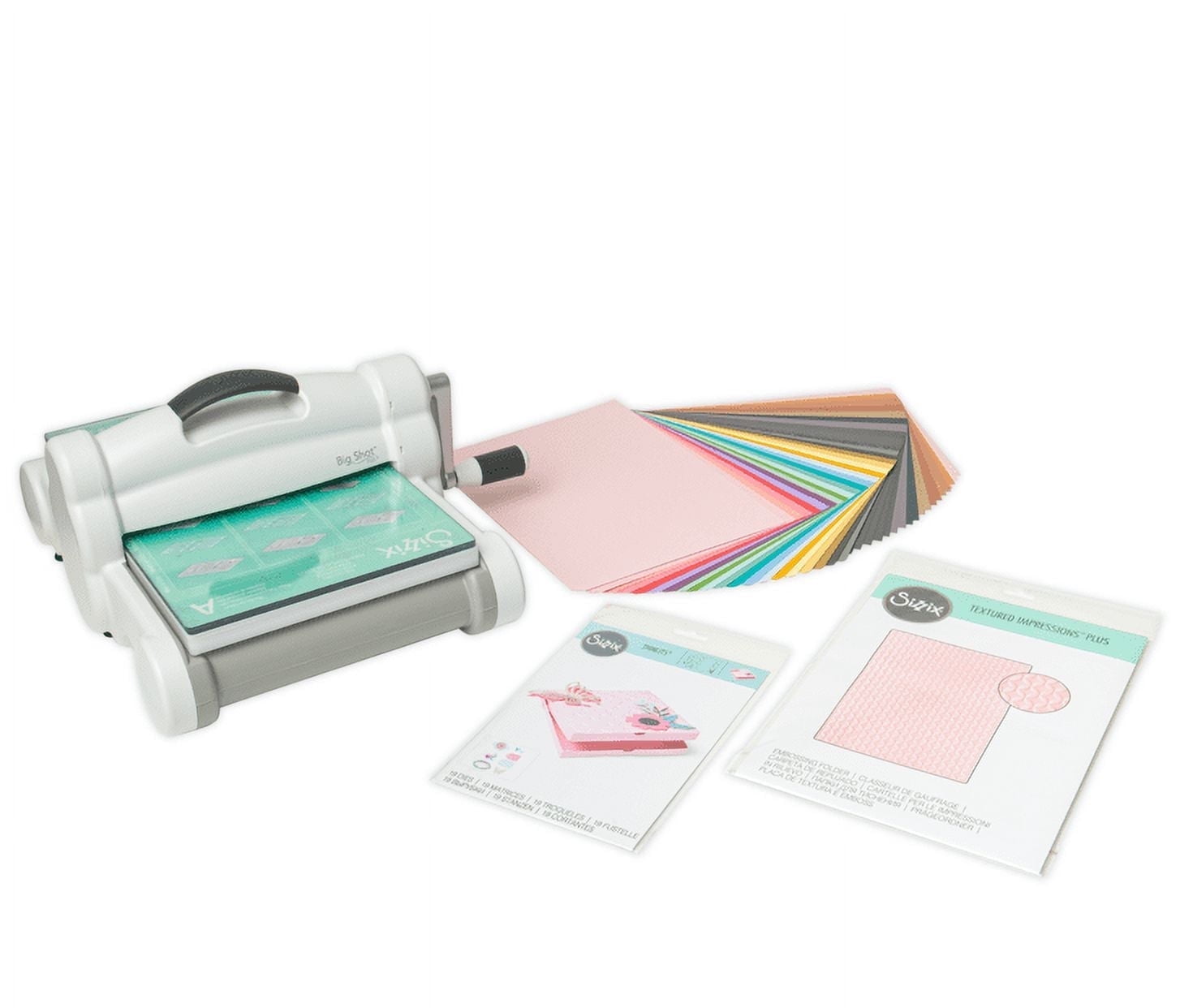 Sizzix Big Shot Plus Starter Kit - Machine, Cutting Tools, Texture ...