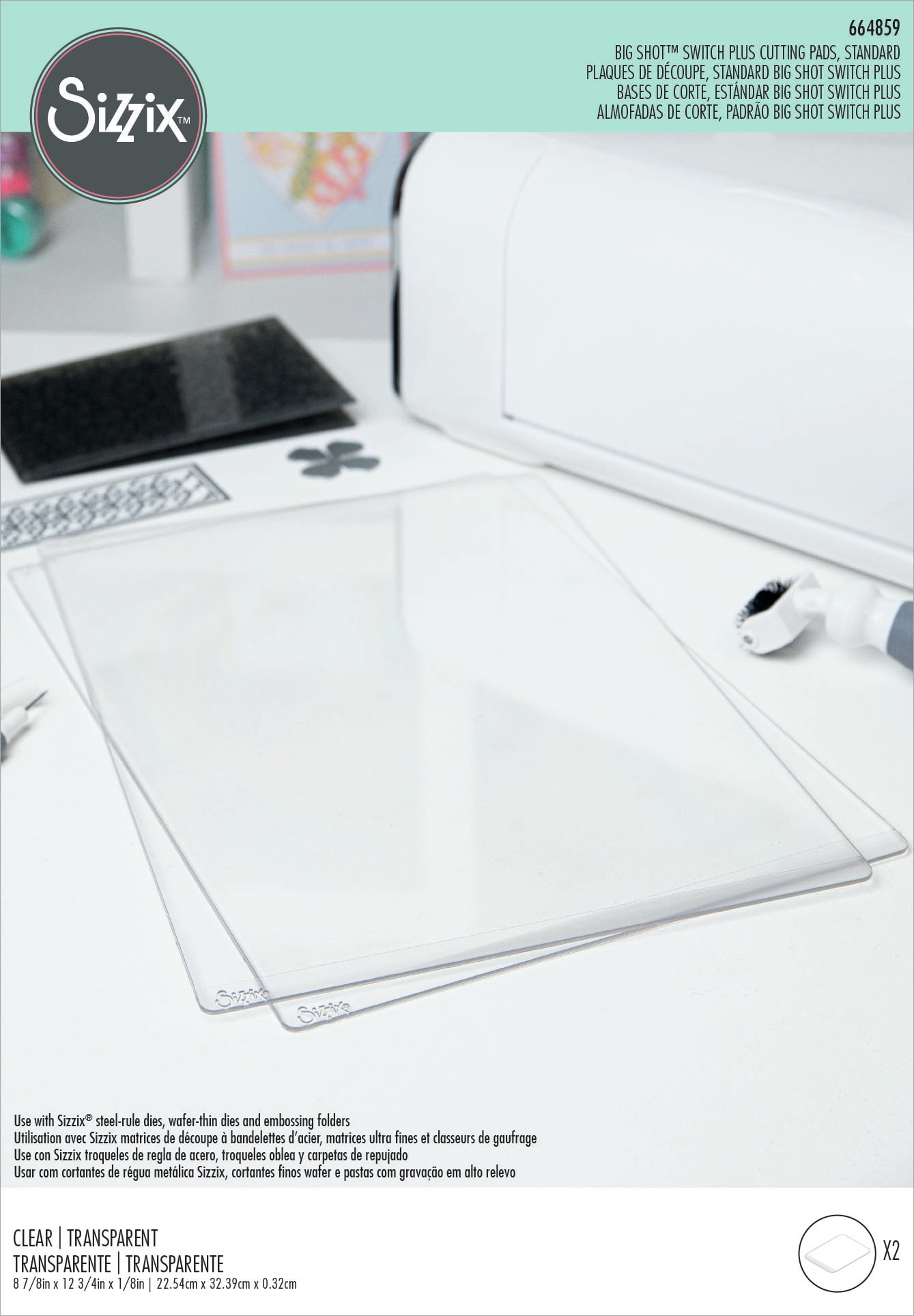 Sizzix Big Shot Switch Plus Cutting Pads 1 Pair-Standard - Walmart.com