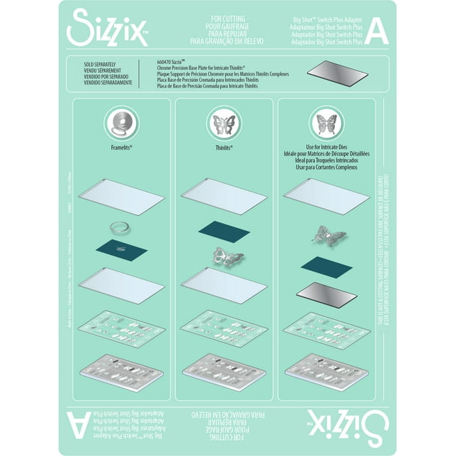 Sizzix Big Shot Switch Plus Standard Adapter A-Chrome Precision Base ...