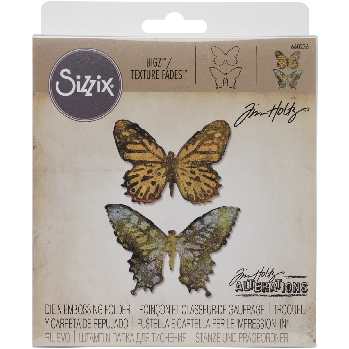 Sizzix Bigz Die W/A2 Texture Fades Folder By Tim Holtz - Walmart.com