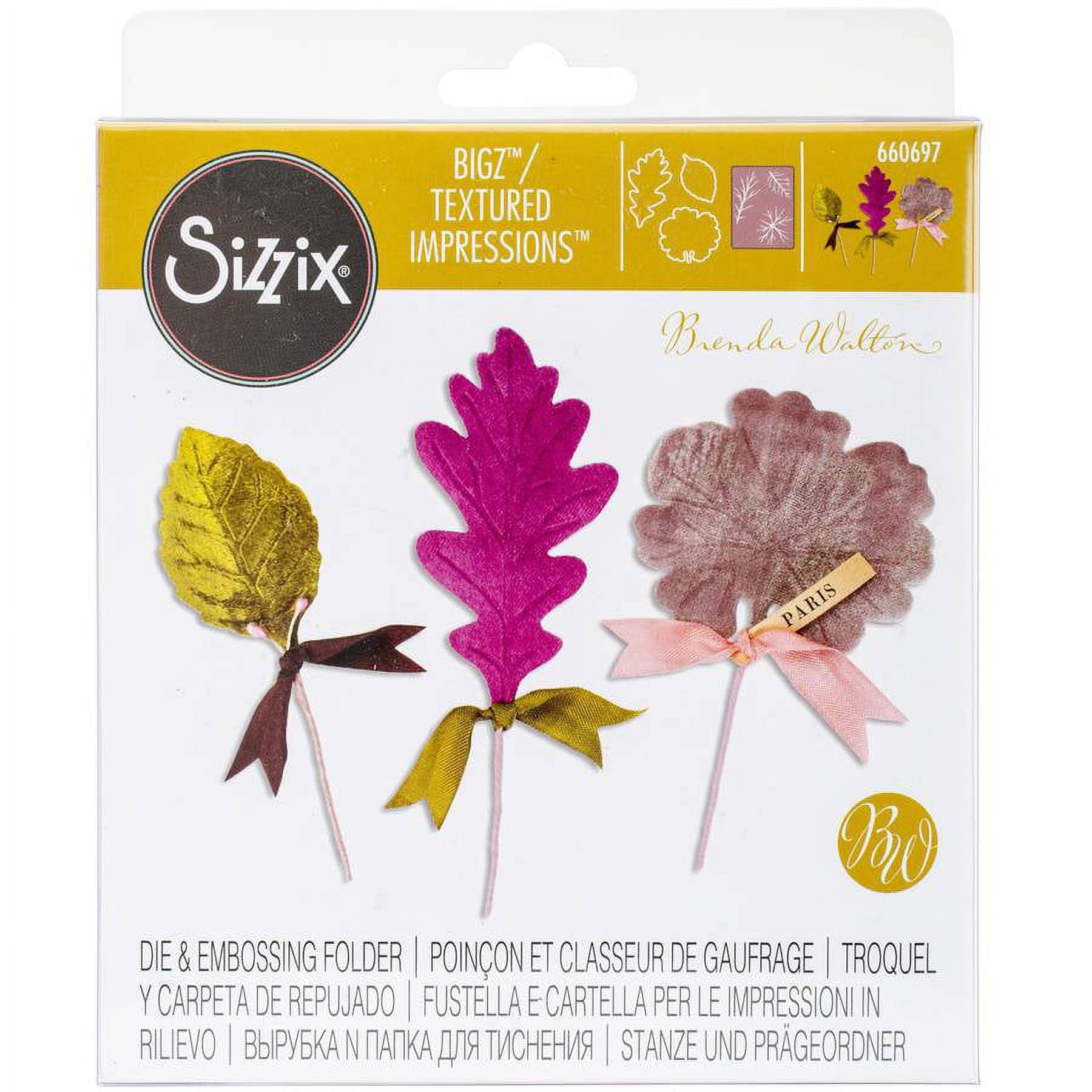 Sizzix Bigz Die, with Bonus Textured Impressions By Brenda Walton ...