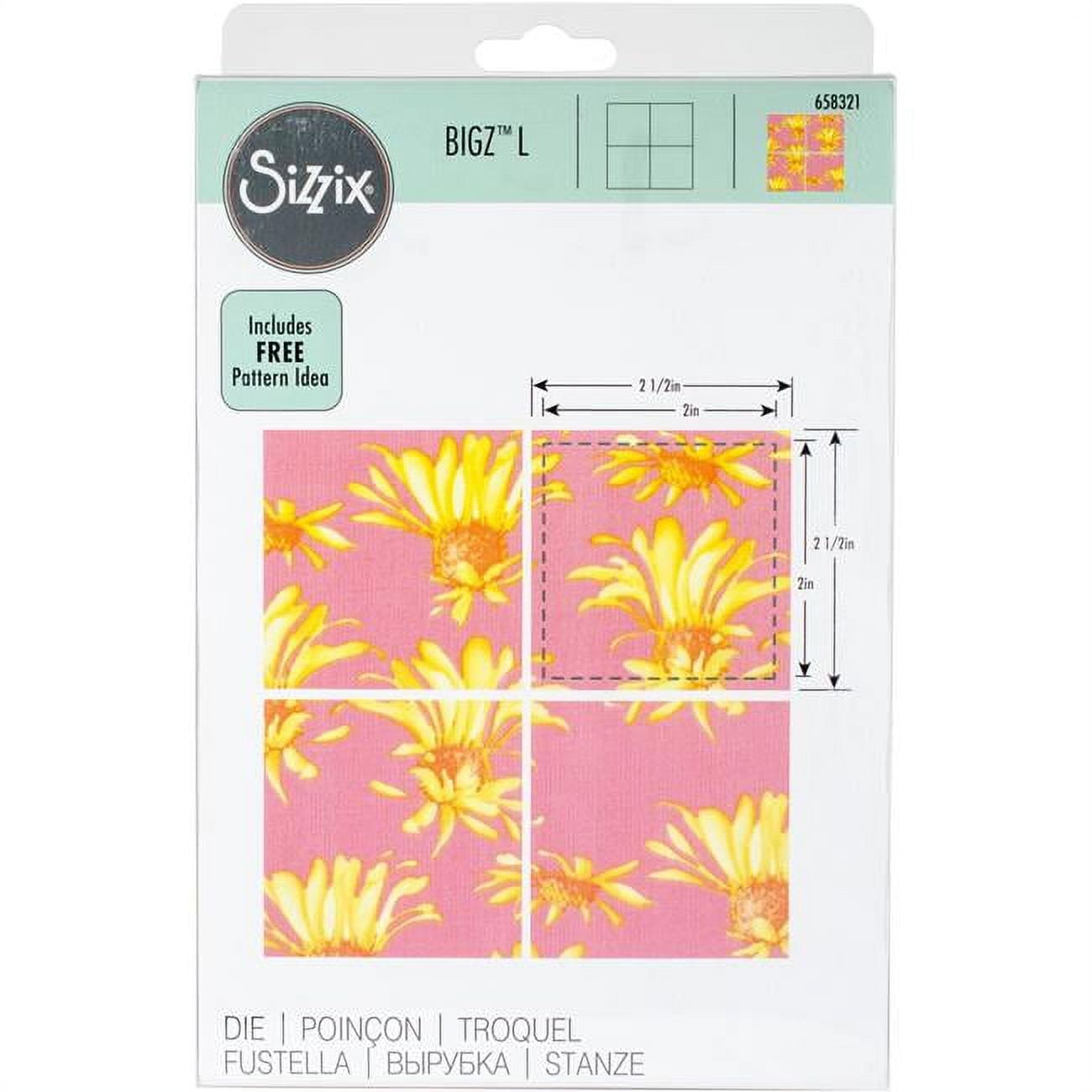 Sizzix Bigz Dies Fabi Edition-L Die - Squares 2" Finished - Walmart.com
