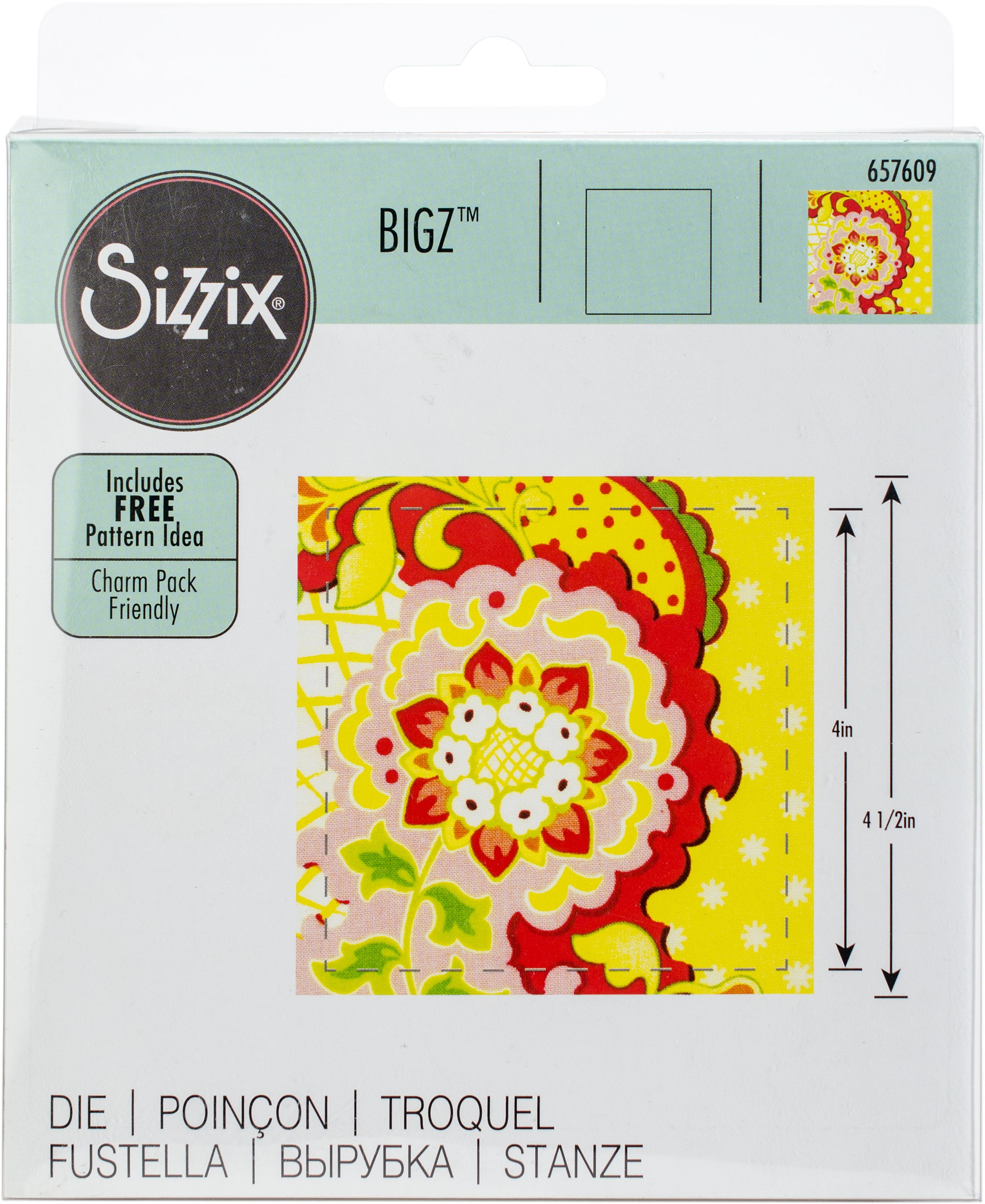 Sizzix Bigz Dies Fabi Edition-Square 4" Finished - Walmart.com