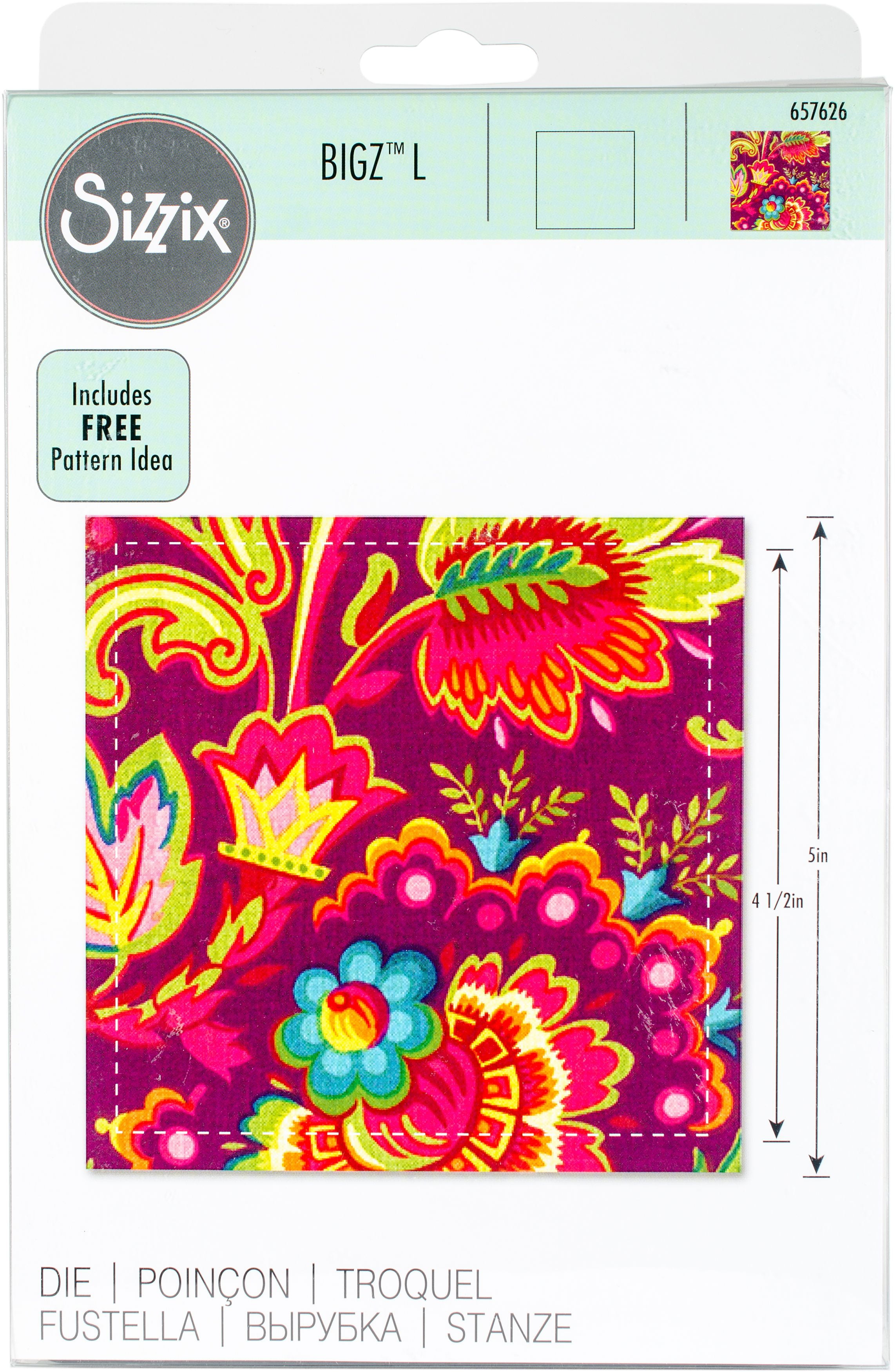 Sizzix Bigz L Die Square 4 1/2" Finished (5" Unfinished) - Walmart.com