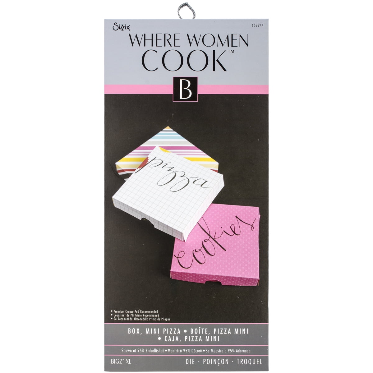 Sizzix Bigz XL Die By Where Women Cook 6"X13.75" Mini Pizza Box ...