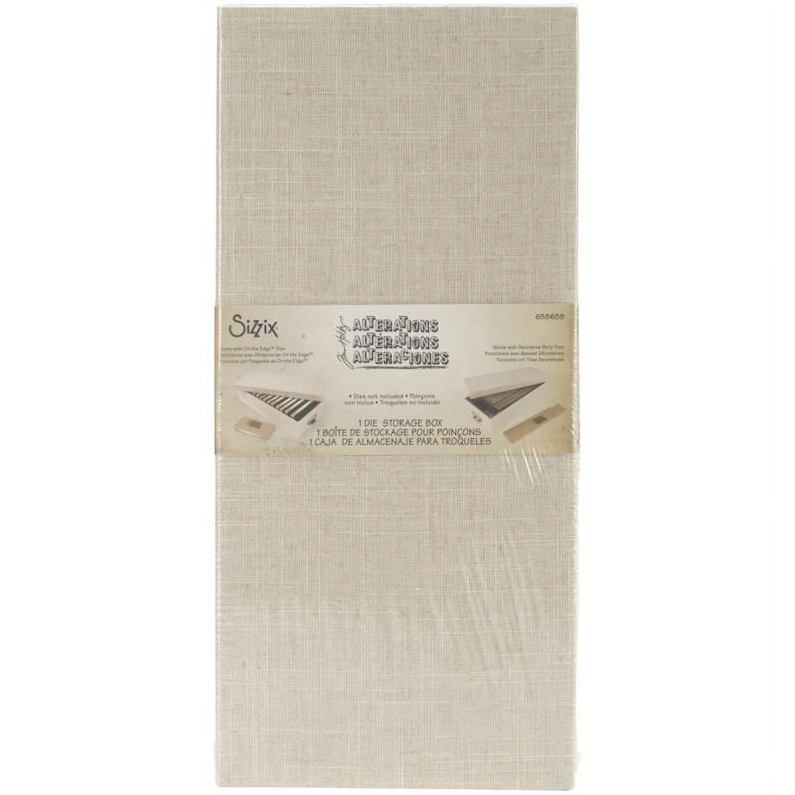 Sizzix Die Storage Box by Tim Holtz, For Sizzlits Strip and On The Edge ...