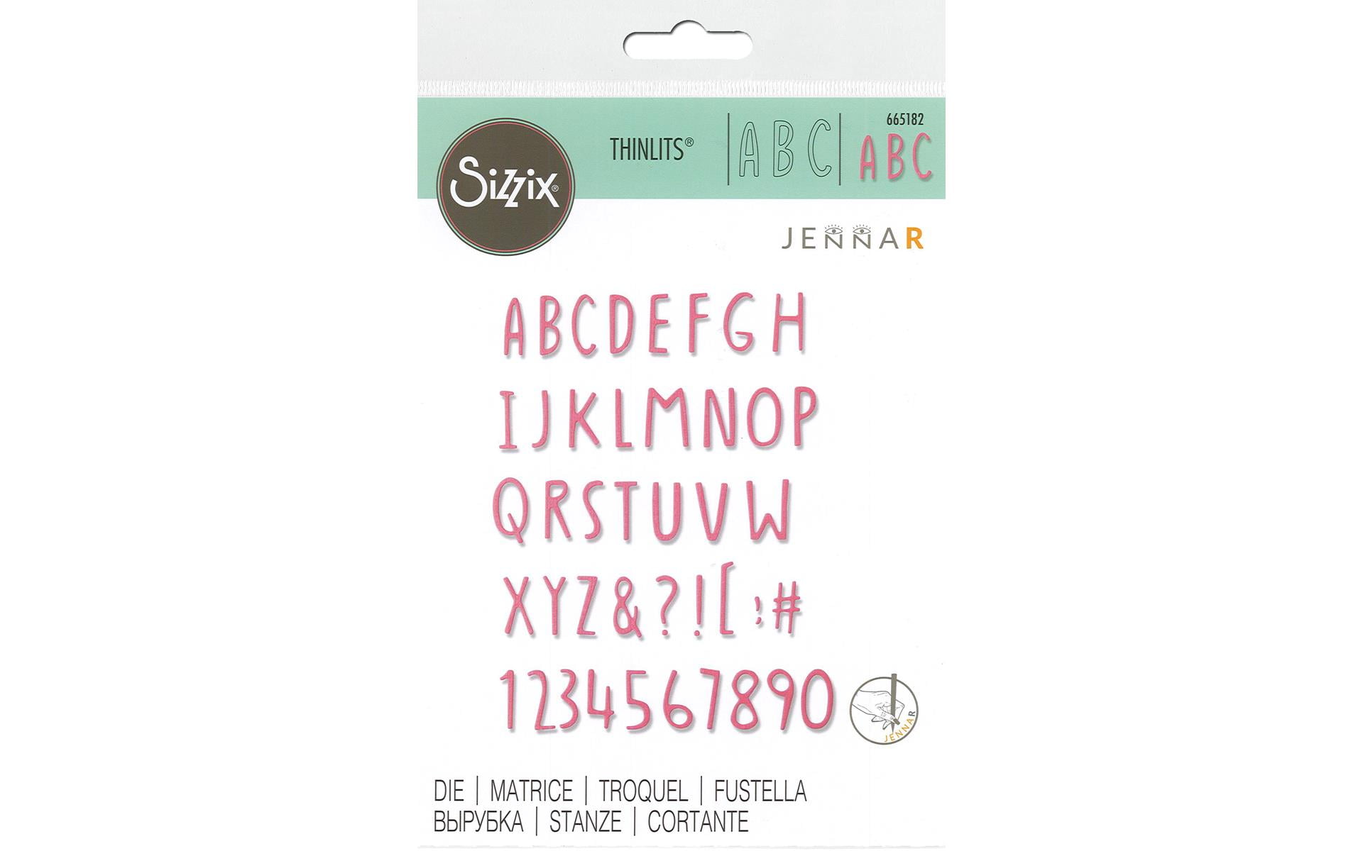 Sizzix Dies Jenna Rushforth Thinlits Hand Drawn Alphabet - Walmart.com