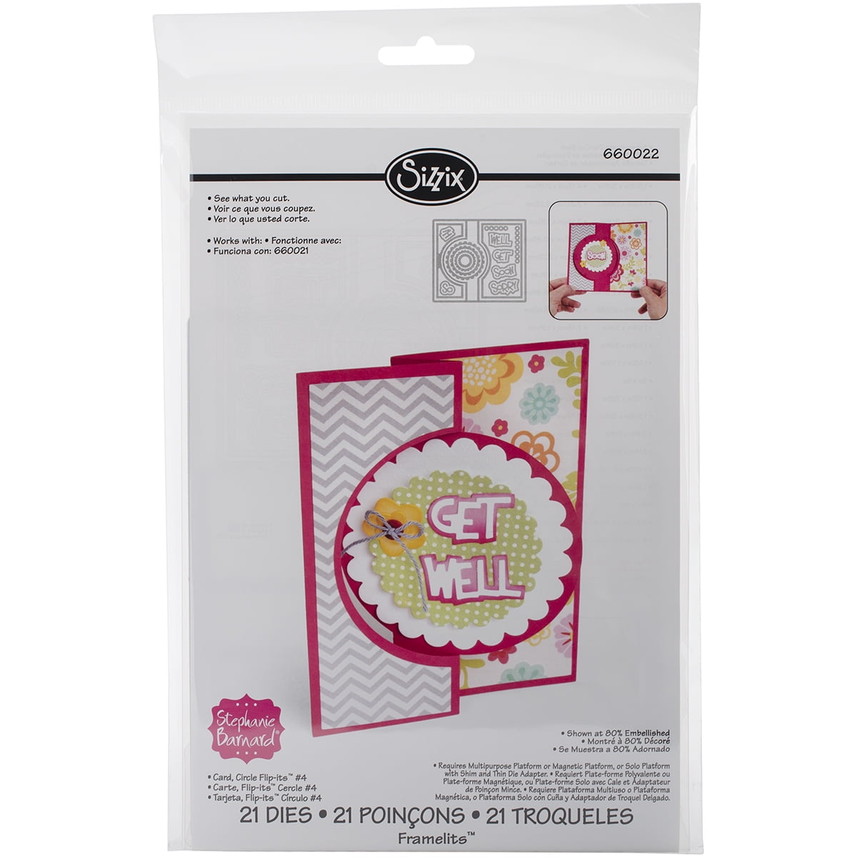 Sizzix Framelits Dies By Stephanie Barnard 20/Pkg Circle #4 Flip-Its ...