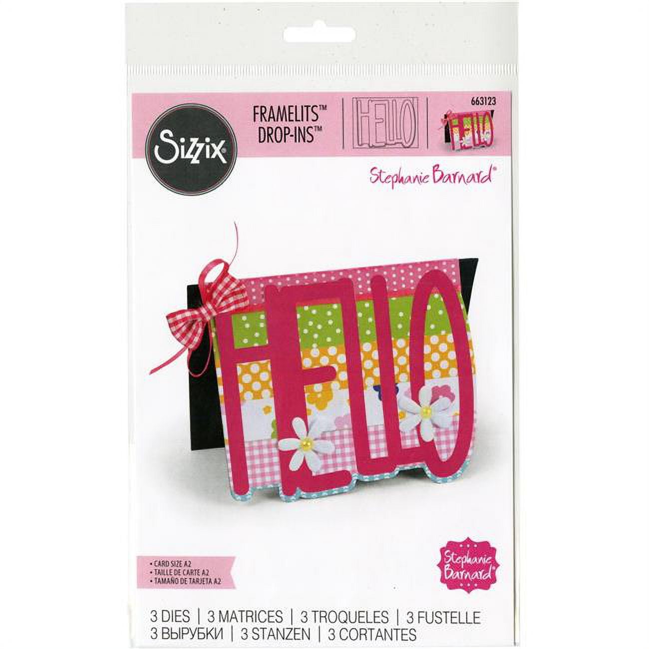 Sizzix SBarnard Framelits Die Drop-Ins Hello - Walmart.com